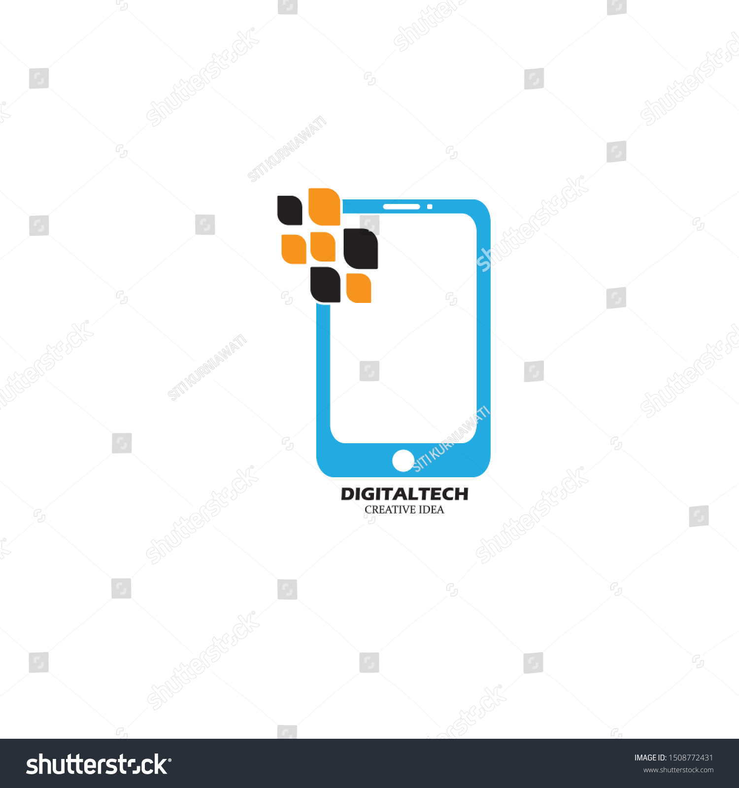 Mobile Phone Vector Logo Design Template Stock Vector (Royalty Free ...