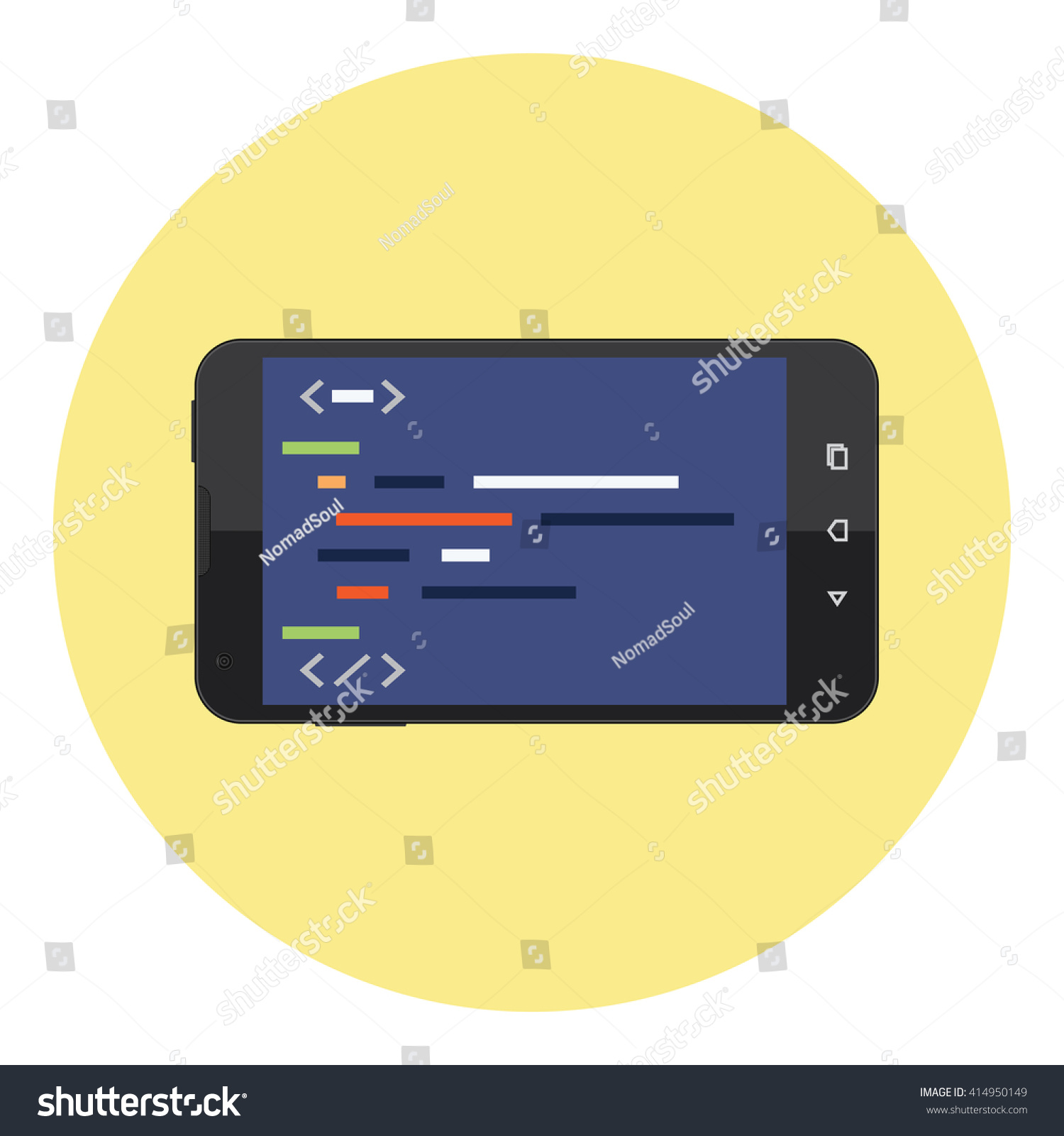 Mobile Phone Coding Symbols On Screen: เวกเตอร์สต็อก (ปลอดค่าลิขสิทธิ์ ...