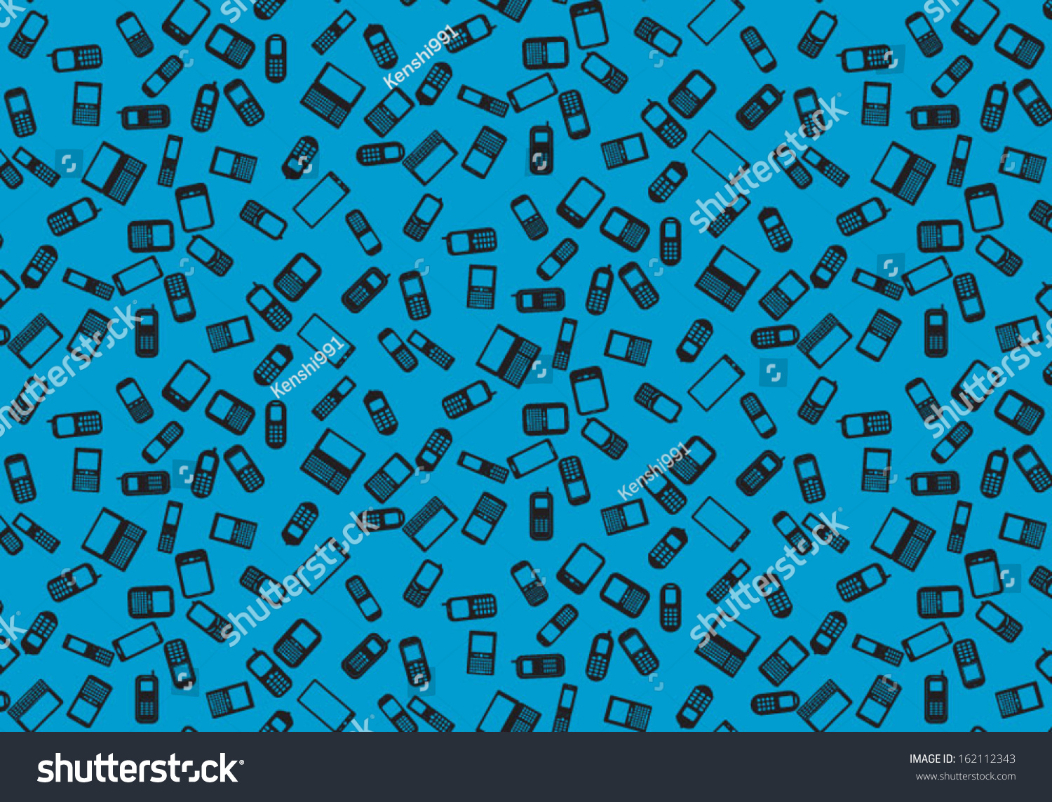 Mobile Phones Seamless Pattern Stock Vector 162112343 : Shutterstock