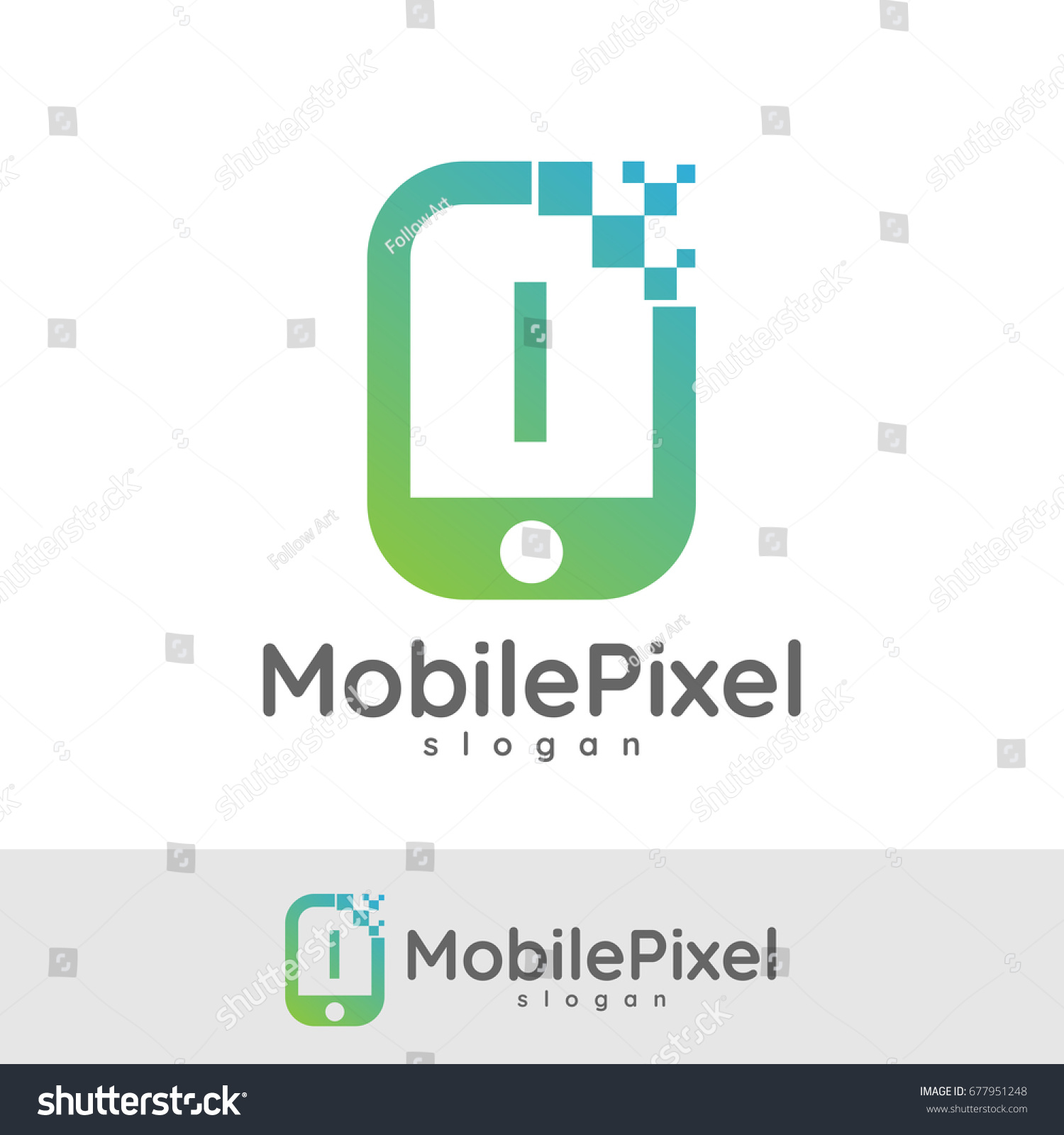 Mobile Pixel Initial Letter Logo Design: เวกเตอร์สต็อก (ปลอดค่า ...