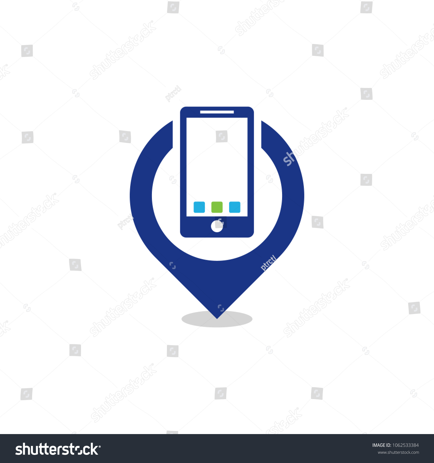 Mobile Position Logo Icon Design Stock Vector (Royalty Free) 1062533384 ...