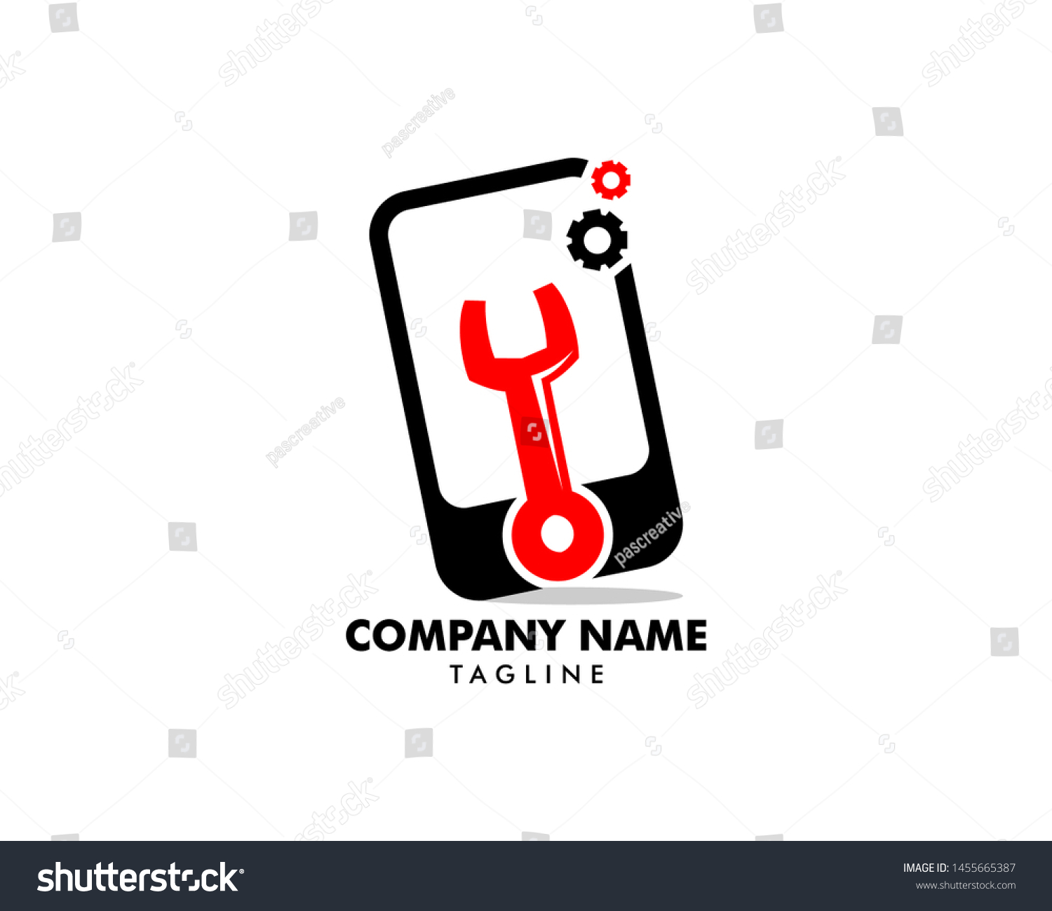 Mobile Repair Logo Design Template Stock Vector (Royalty Free) 1455665387