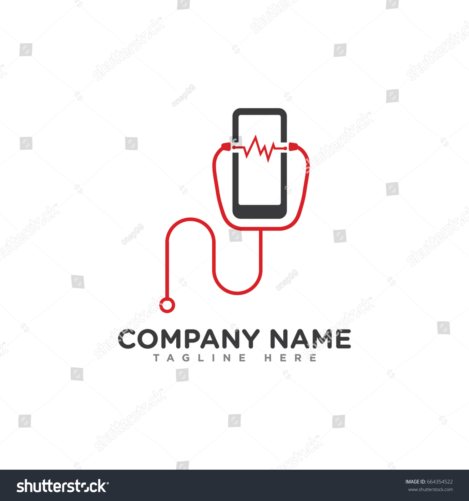 Mobile Service Logo Stock Vector (Royalty Free) 664354522