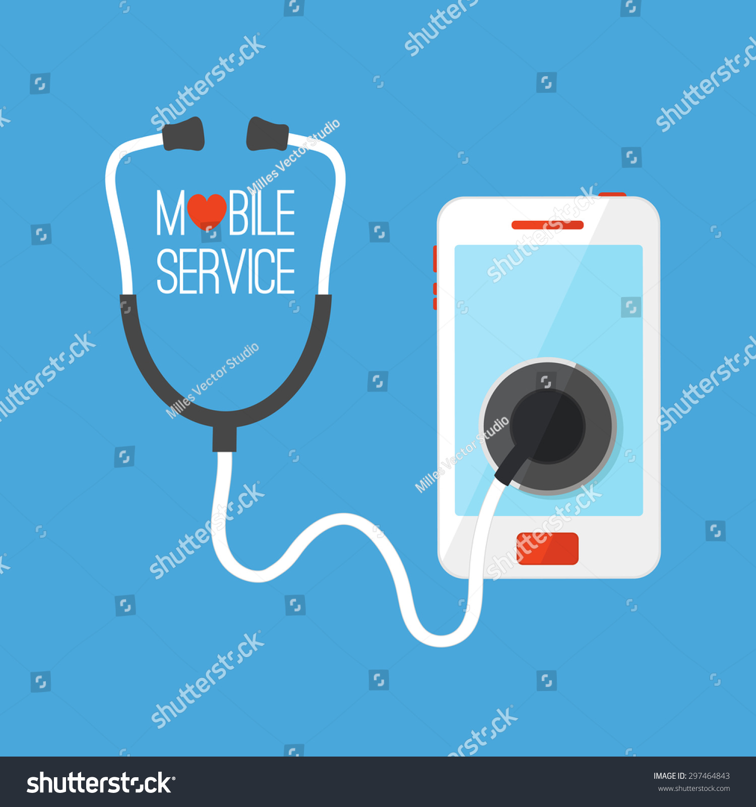 Mobile Service Vector Illustration: vector de stock (libre de regalías ...