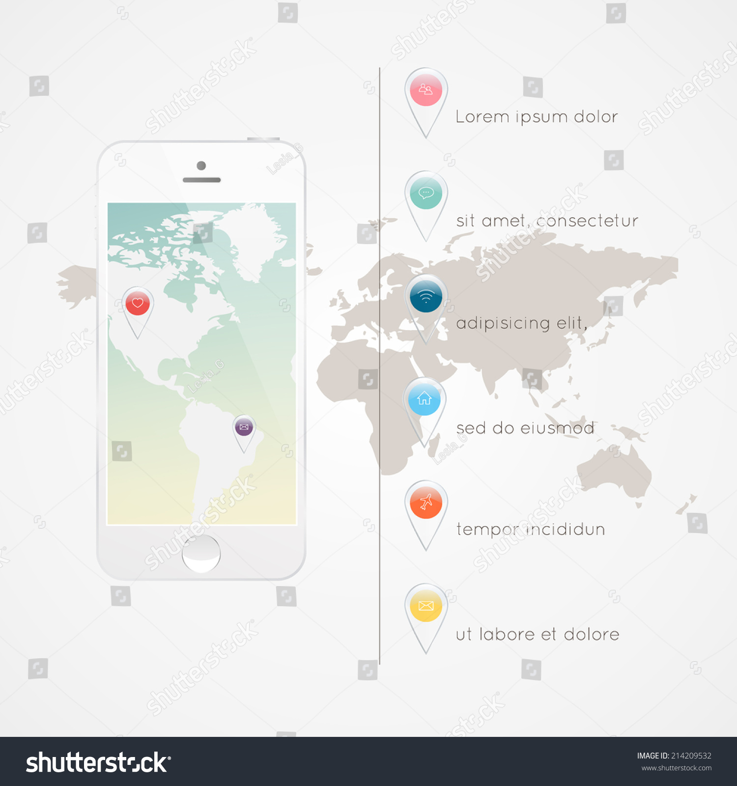 Mobile Smartphone Icon Interface Infographics Vector Stock Vector ...