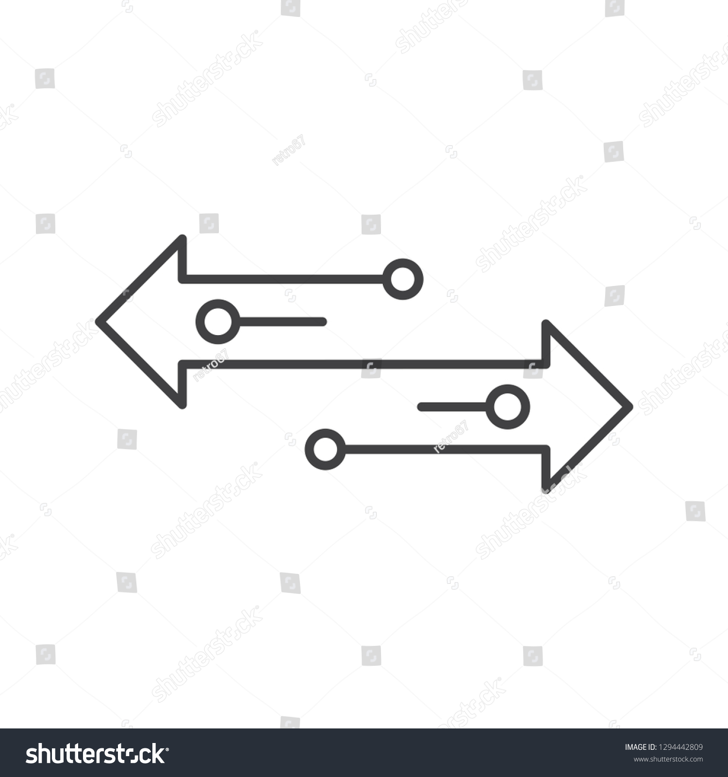 Mobile Traffic Transfer Vector Linear Icon Stock Vector (Royalty Free ...