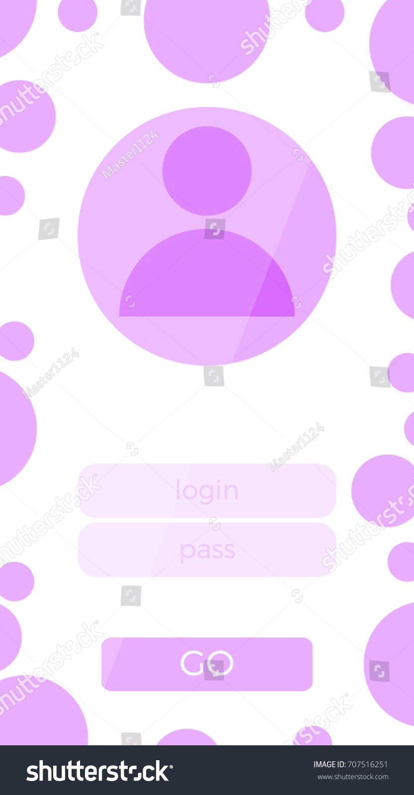Mobile Ui App Login Screen Stock Vector (Royalty Free) 707516251 ...