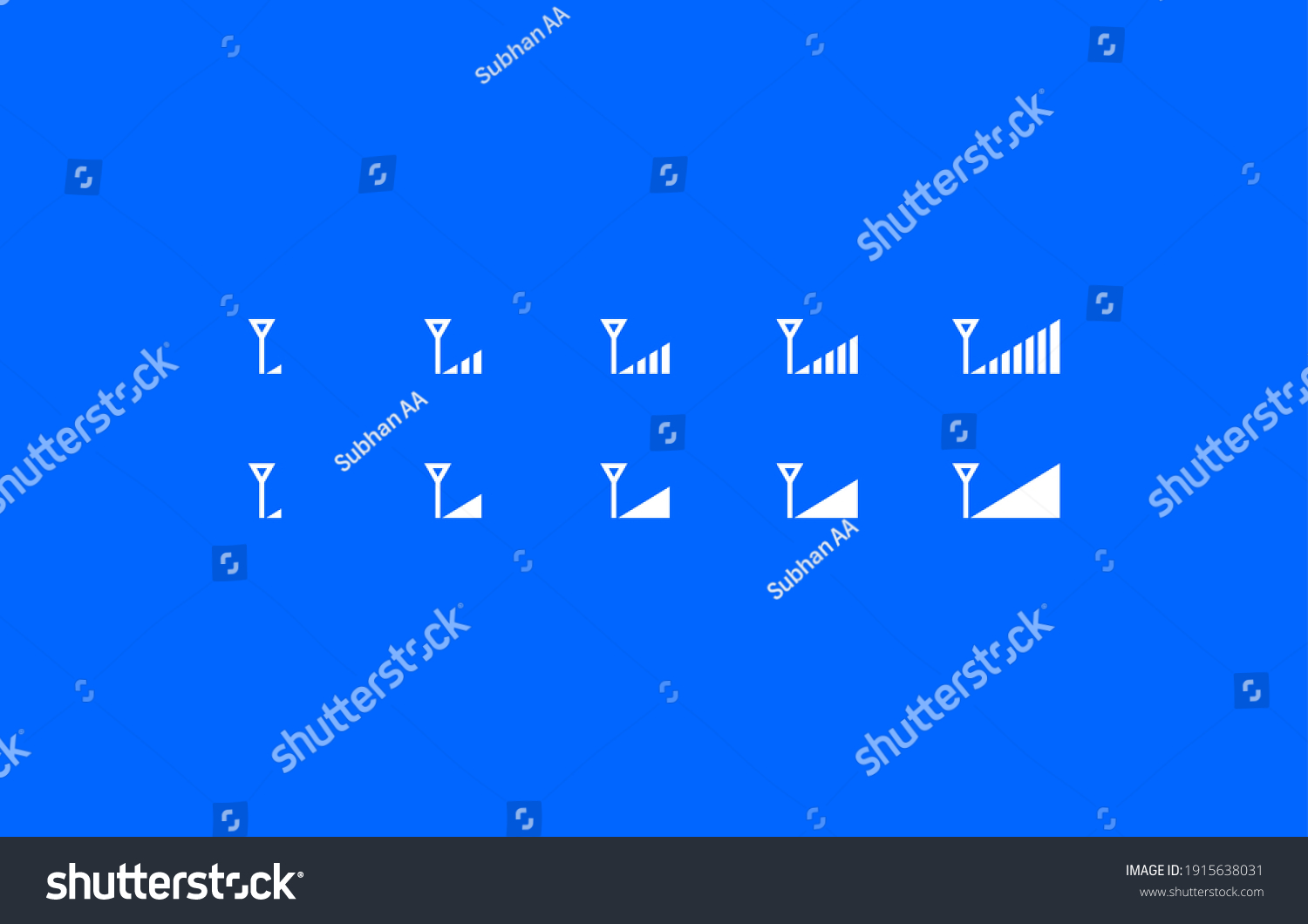 Mobile User Interface Signal Connection Level Stock Vector (Royalty ...