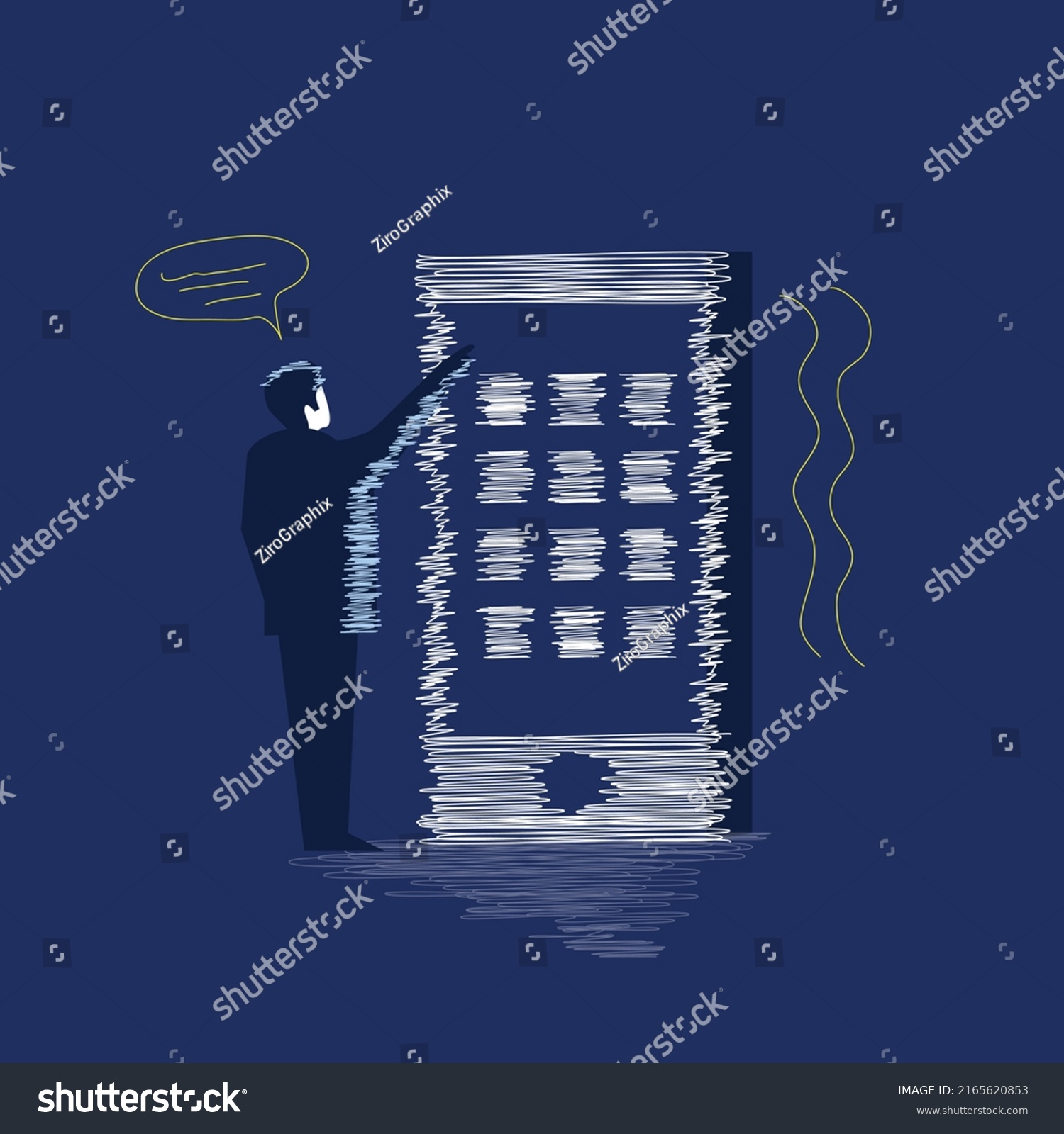 Mobile User Scribble Vector Art Illustration Stock Vector (Royalty Free ...
