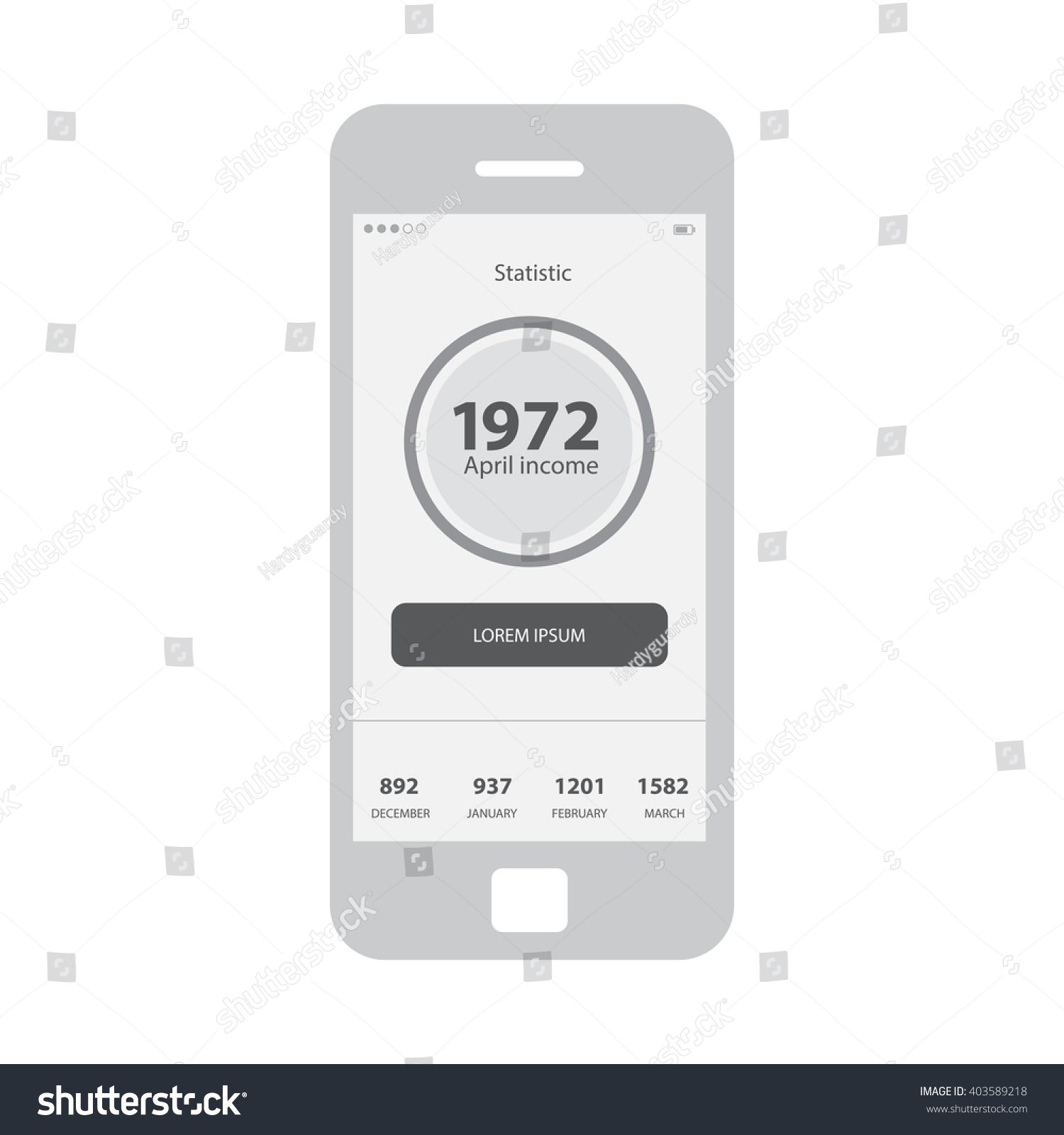 Mobile Wireframe App Ui Kit Finance Stock Vector (Royalty Free) 403589218