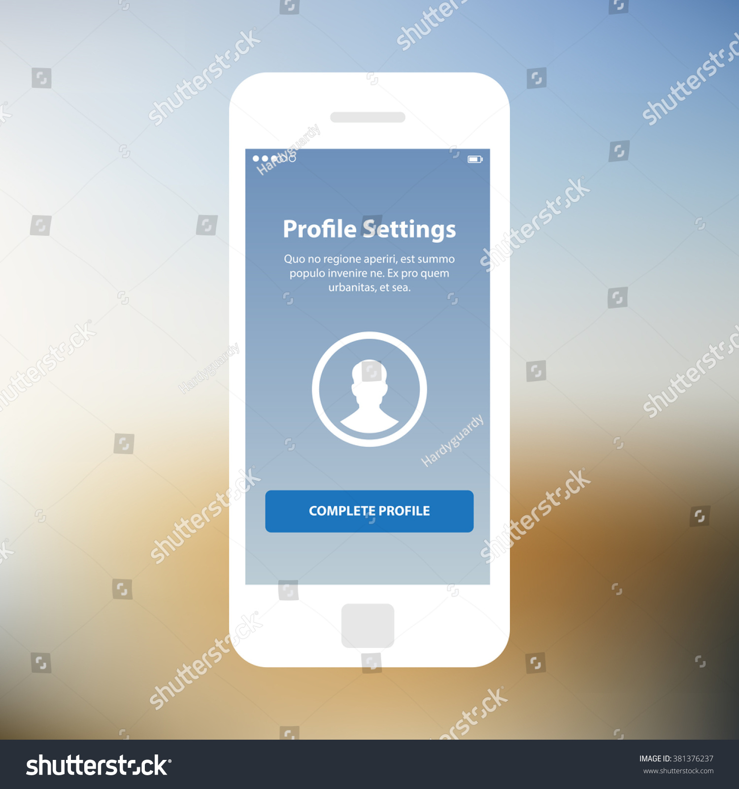 Mobile Wireframe App Ui Kit Profile Stock Vector (Royalty Free ...