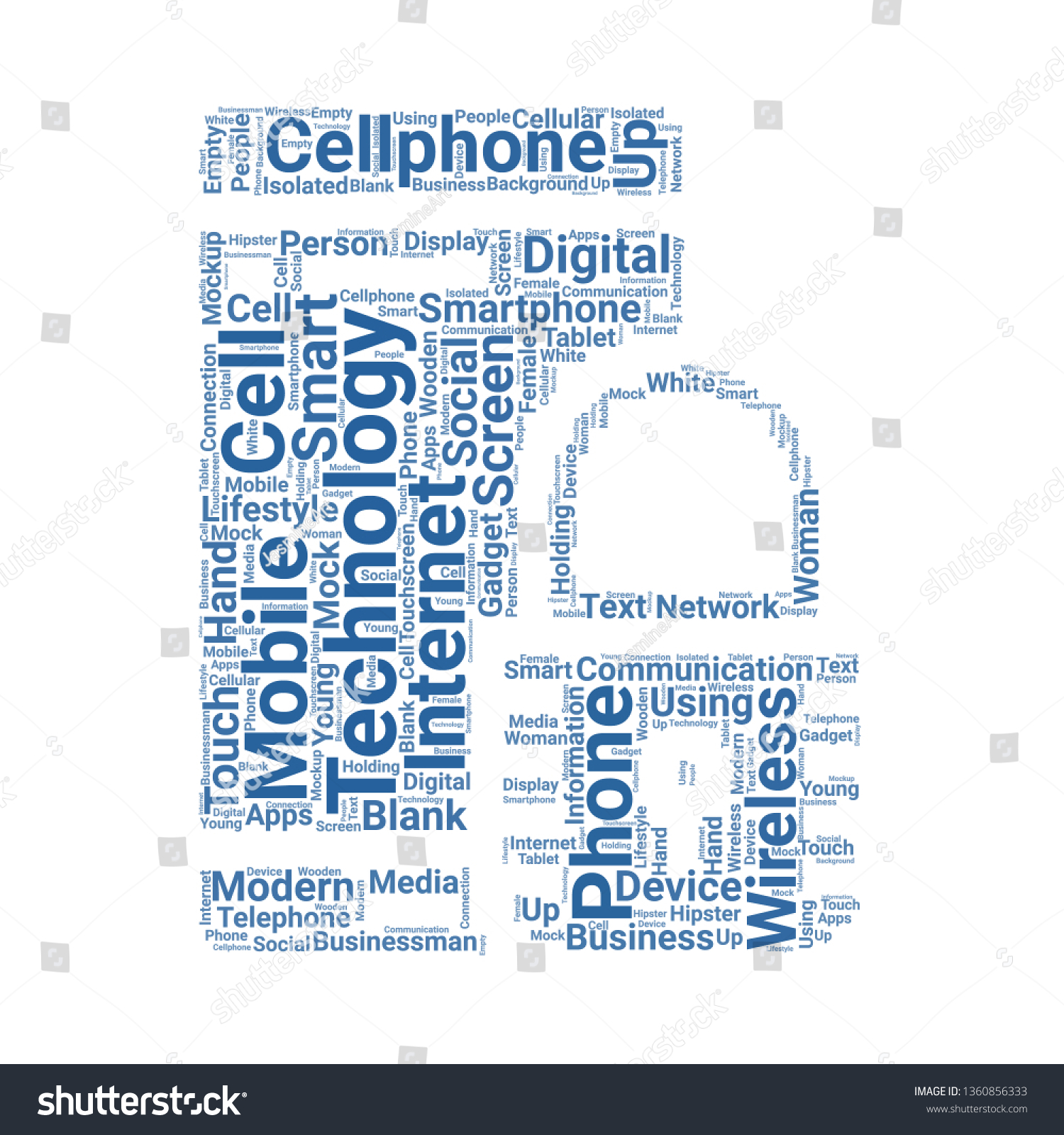Mobile Word Cloud Tag Cloud About Stock Vector (Royalty Free ...