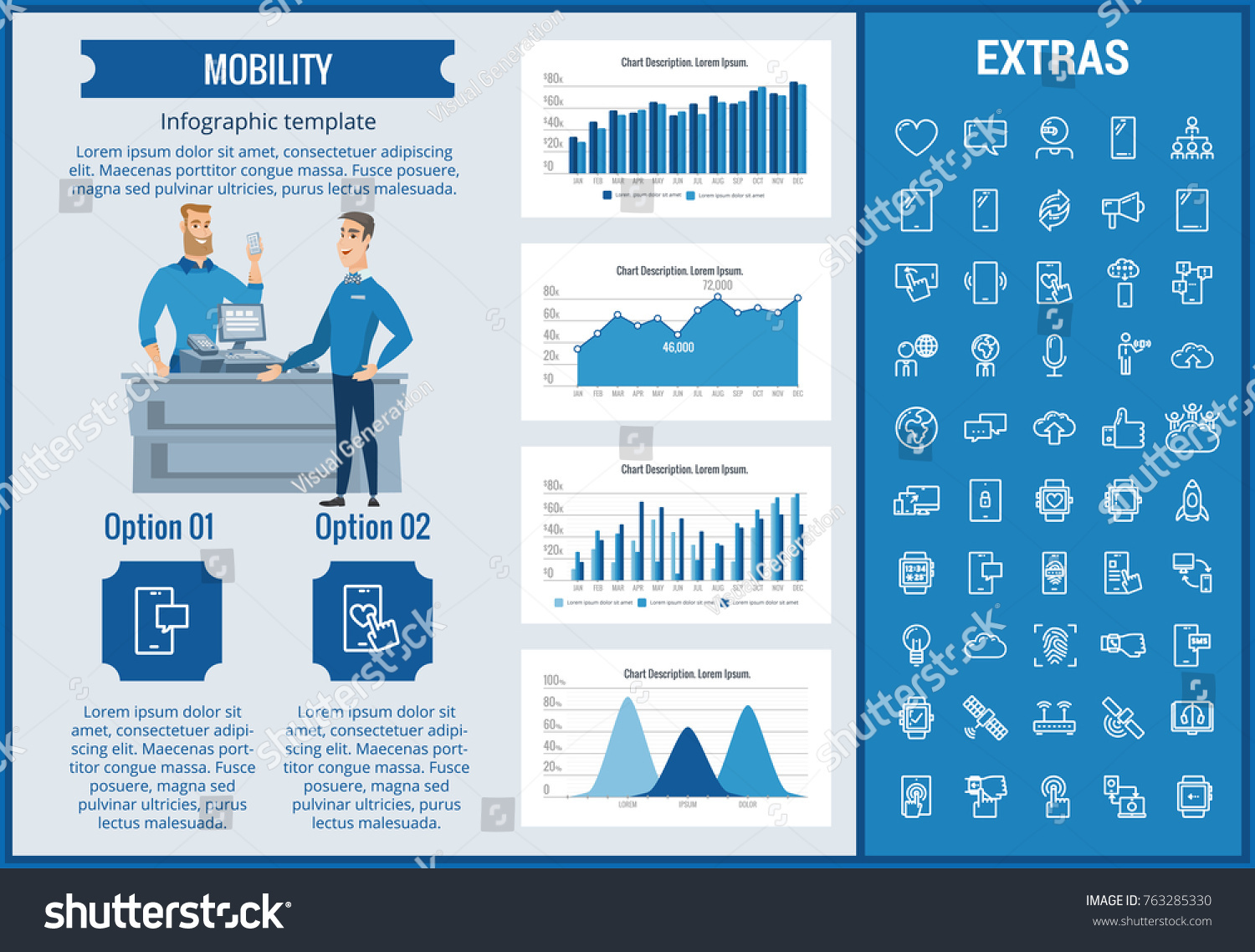 Mobility Infographic Template Elements Icons Infograph Stock Vector ...