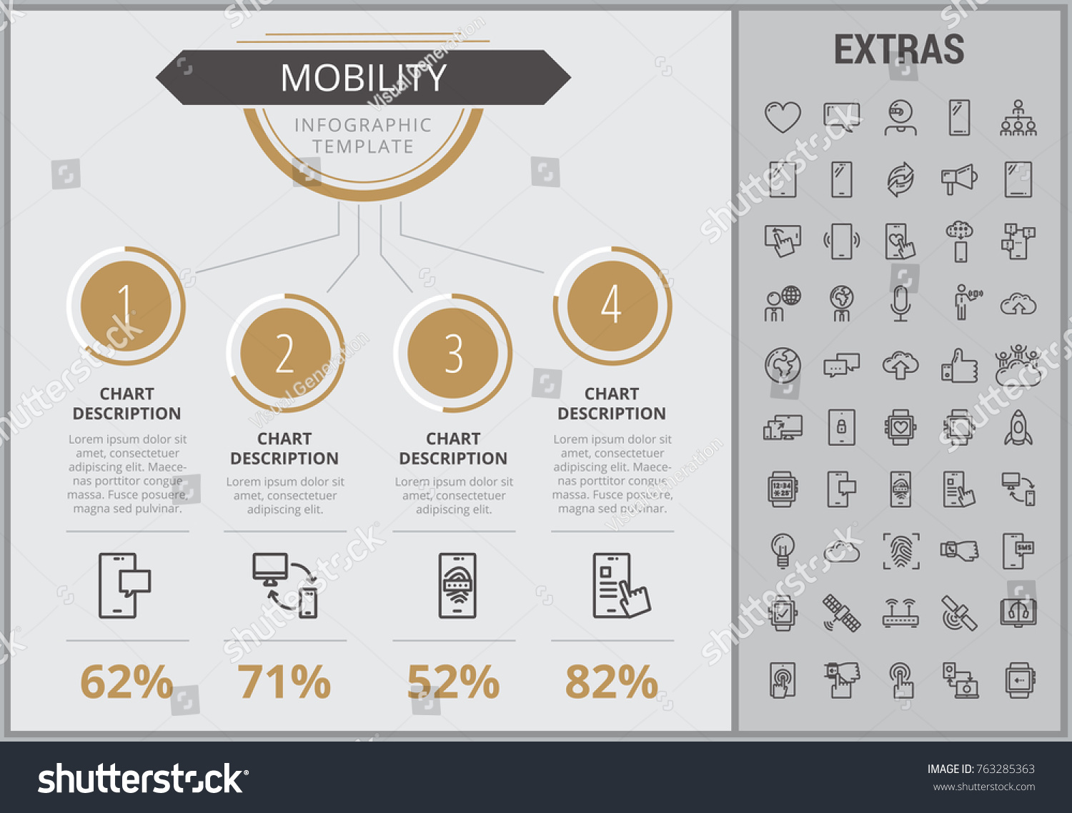 Mobility Infographic Template Elements Icons Infograph Stock Vector ...