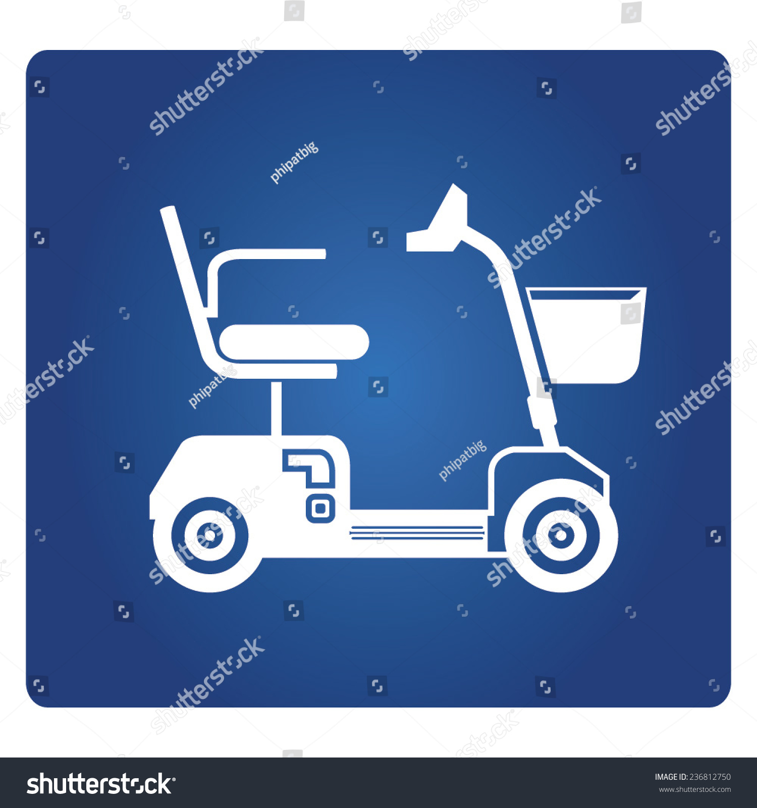 Mobility Scooter Stock Vector (Royalty Free) 236812750 - Shutterstock