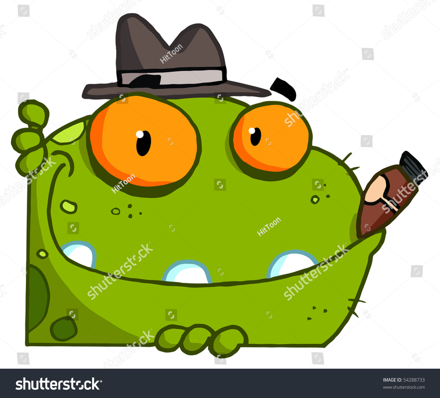 Mobster Frog Cartoon Character Stock Vector (Royalty Free) 54288733