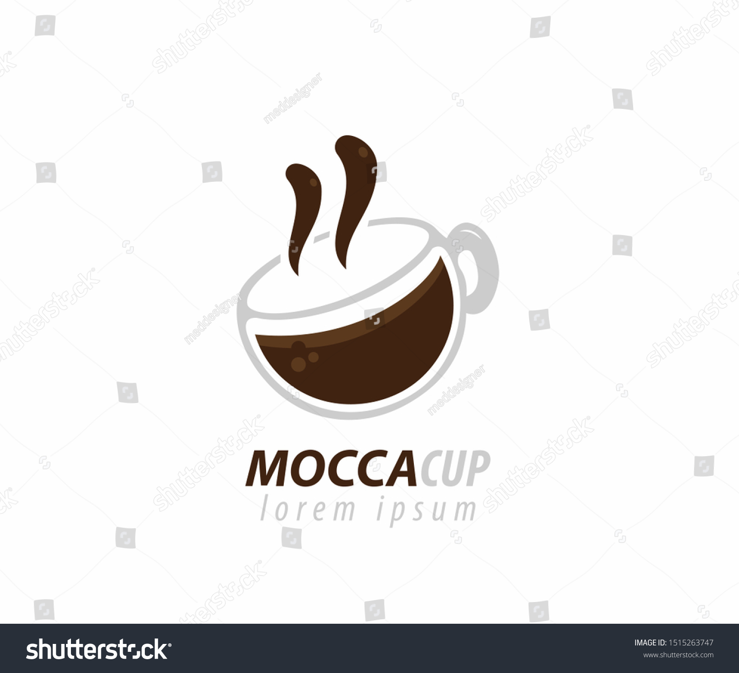 Mocca Coffee Cup Design Logo Stock Vector (Royalty Free) 1515263747 ...
