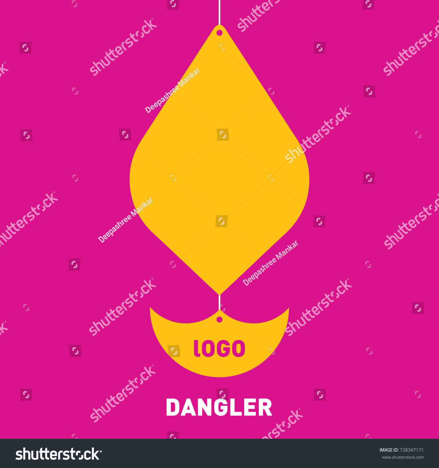 Mockup Dangler: vector de stock (libre de regalías) 728347171