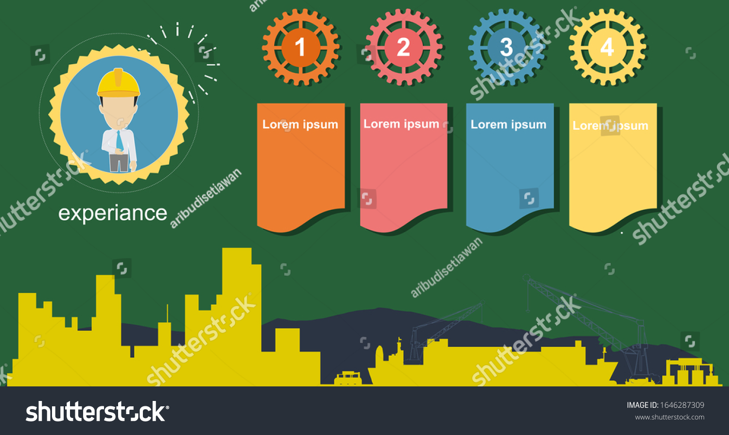 Mock Profile Experience Architecture Presentations Stock Vector ...