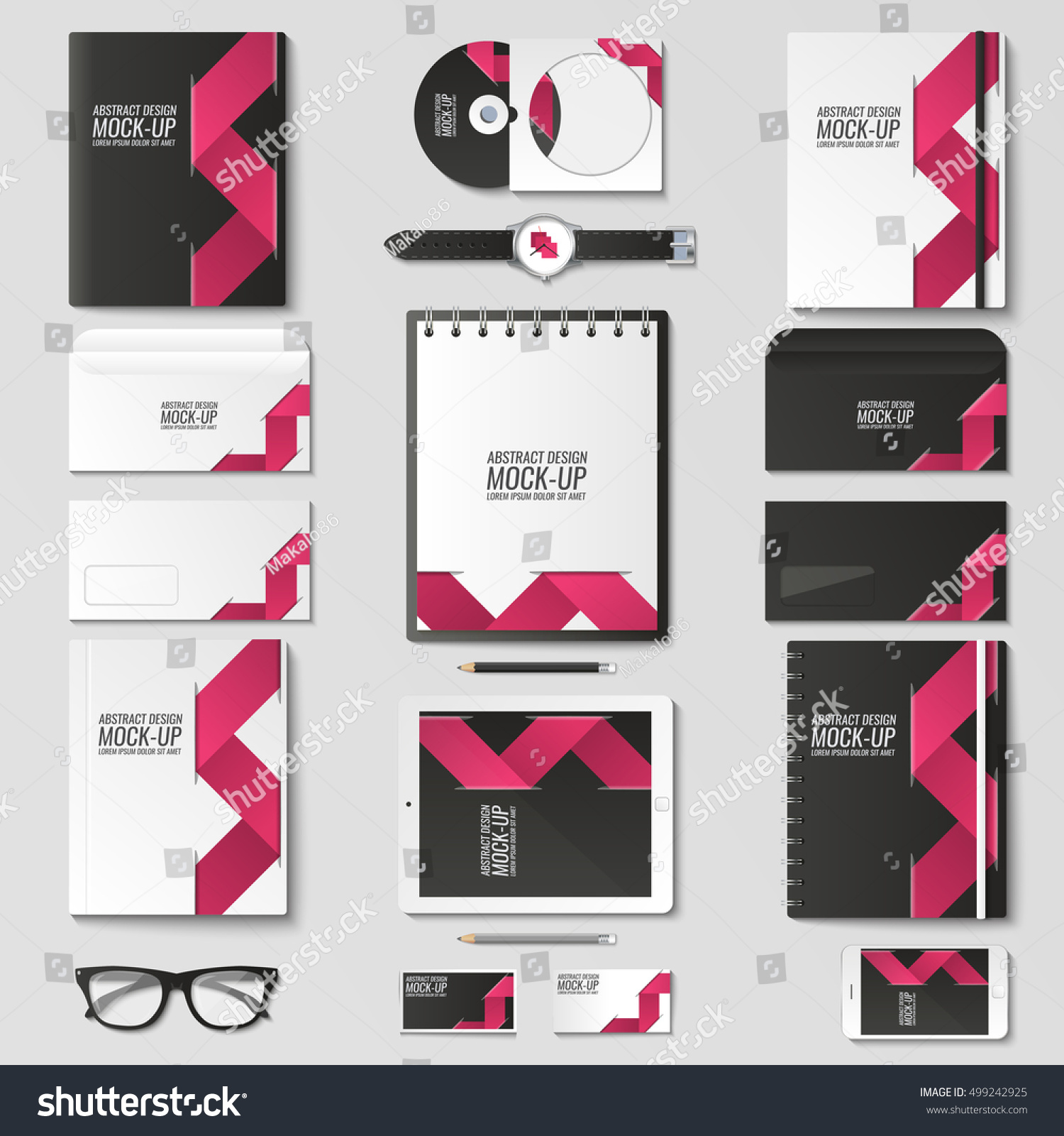 Mock Vector Set Stock Vector (Royalty Free) 499242925 | Shutterstock