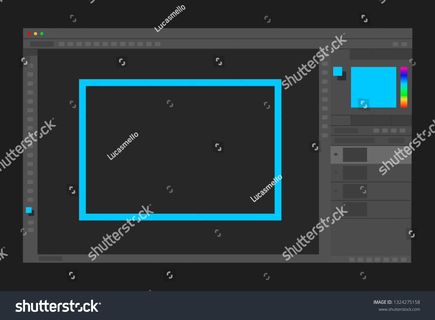 Mockup Software Image Editing Compositing Stock Vector (Royalty Free ...