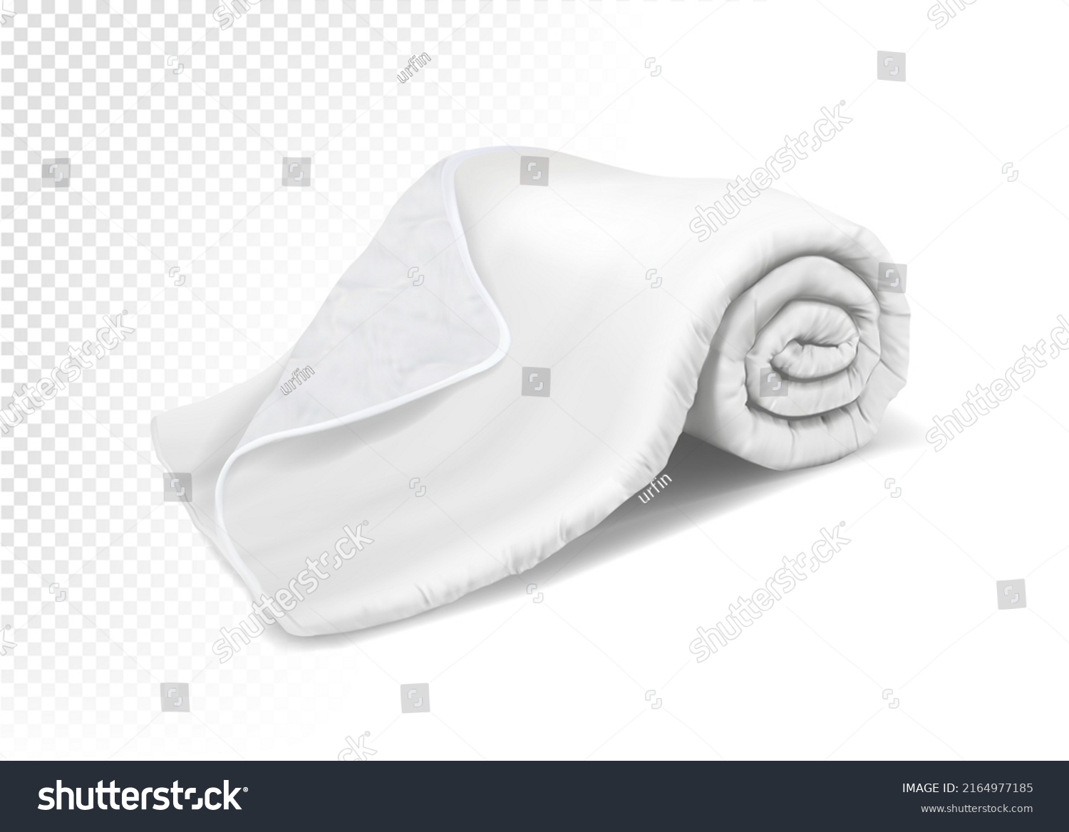 Mockup White Blanket Vector Illustration Stock Vector (Royalty Free ...