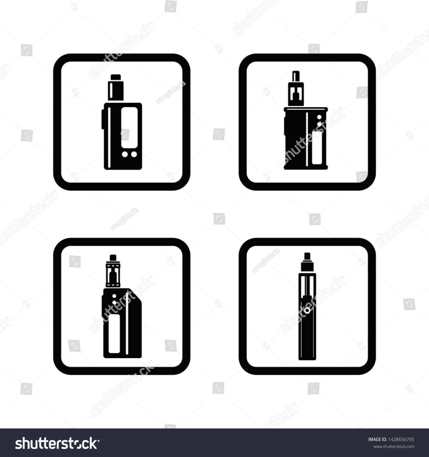 Mod Vapor Icon Vector Illustration Stock Vector (Royalty Free ...