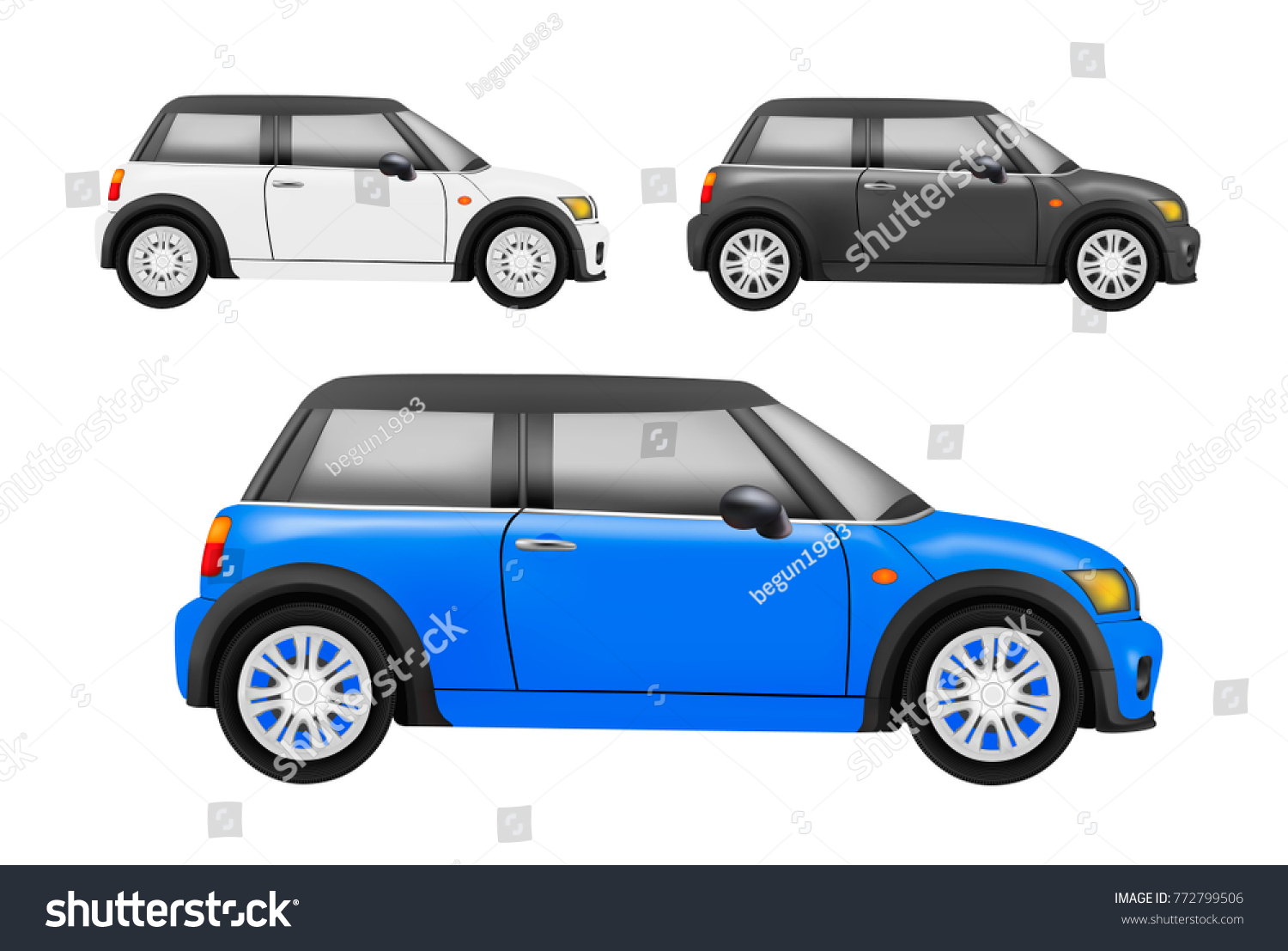 Model Compact Car Vector Isolated On Stock Vector (Royalty Free) 772799506