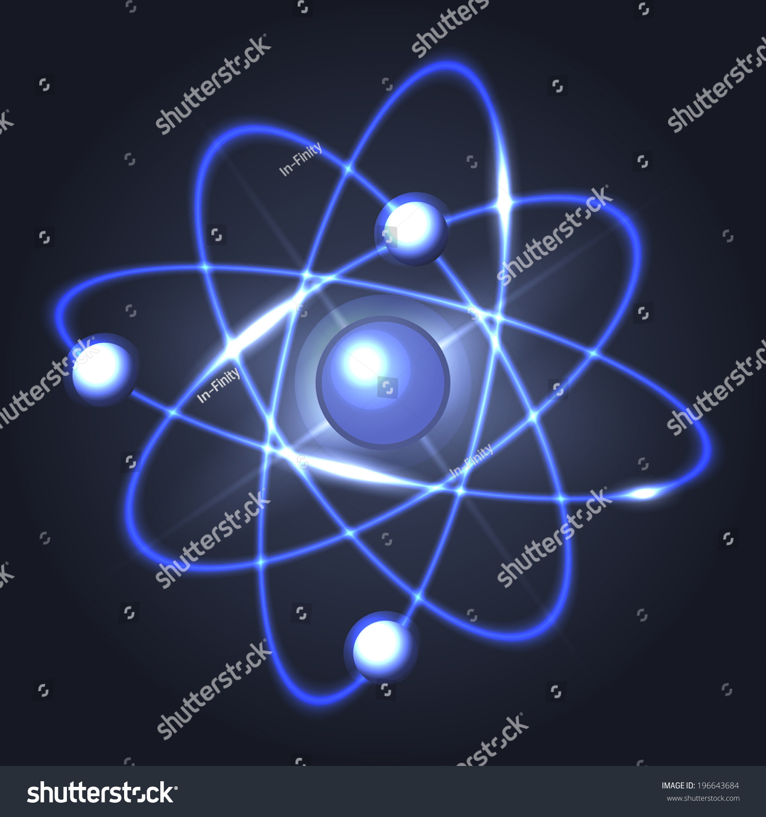 Model Abstract Atom Structure Vector Illustration : image vectorielle ...