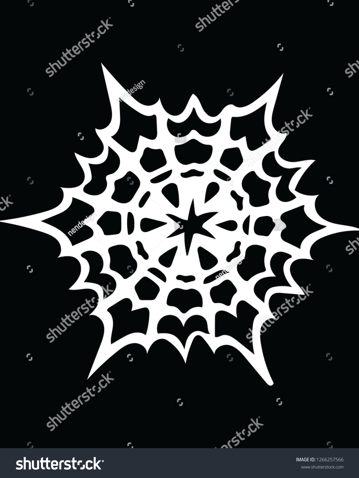 Modern Abstract Snowflake Spider Net Vector Stock Vector (Royalty Free ...