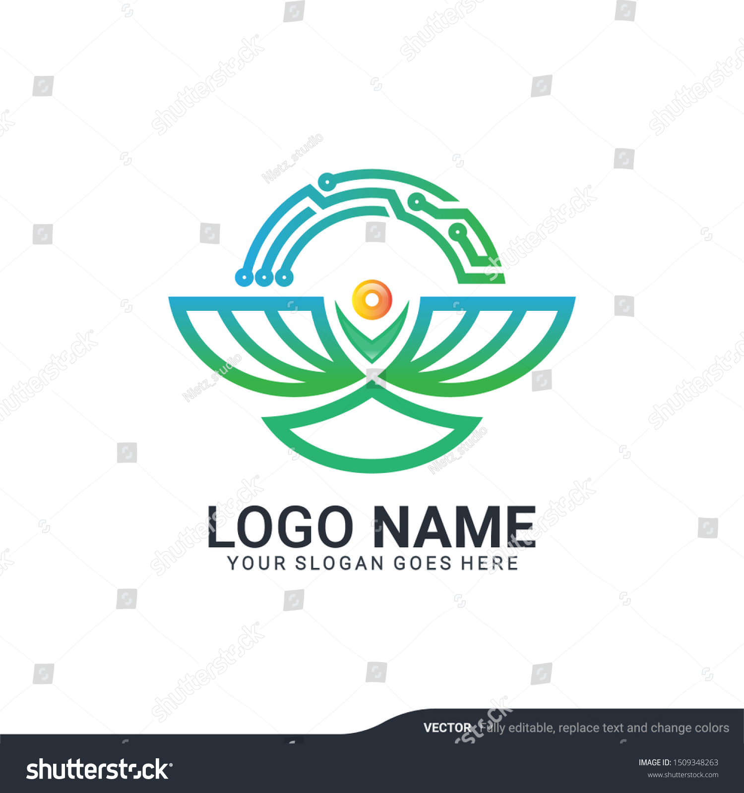 Modern Abstract Tech Eagle Logo Design Stock Vector (Royalty Free ...