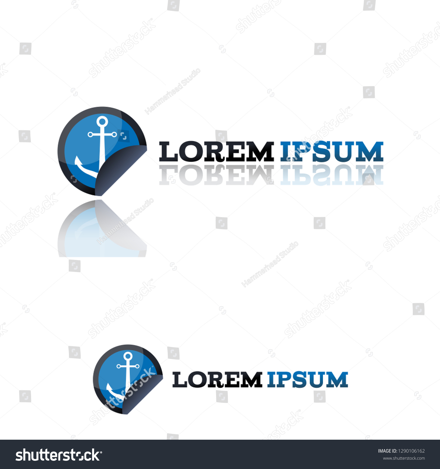 Modern Anchor Logo Stock Vector (Royalty Free) 1290106162 | Shutterstock
