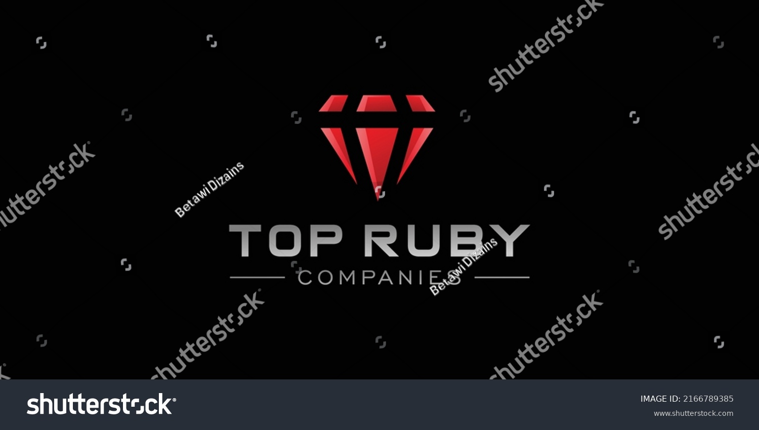 Modern Luxury Ruby Logo Design 2 Stock Vector (Royalty Free) 2166789385 ...