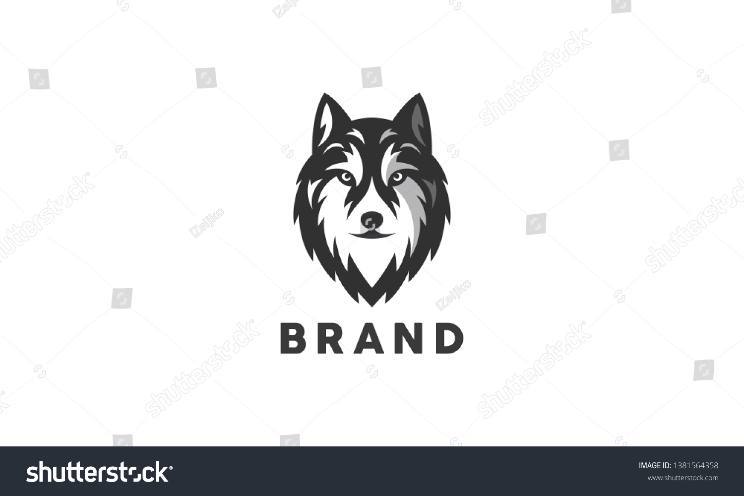 Modern Powerful Wolf Vector Logo: เวกเตอร์สต็อก (ปลอดค่าลิขสิทธิ์ ...