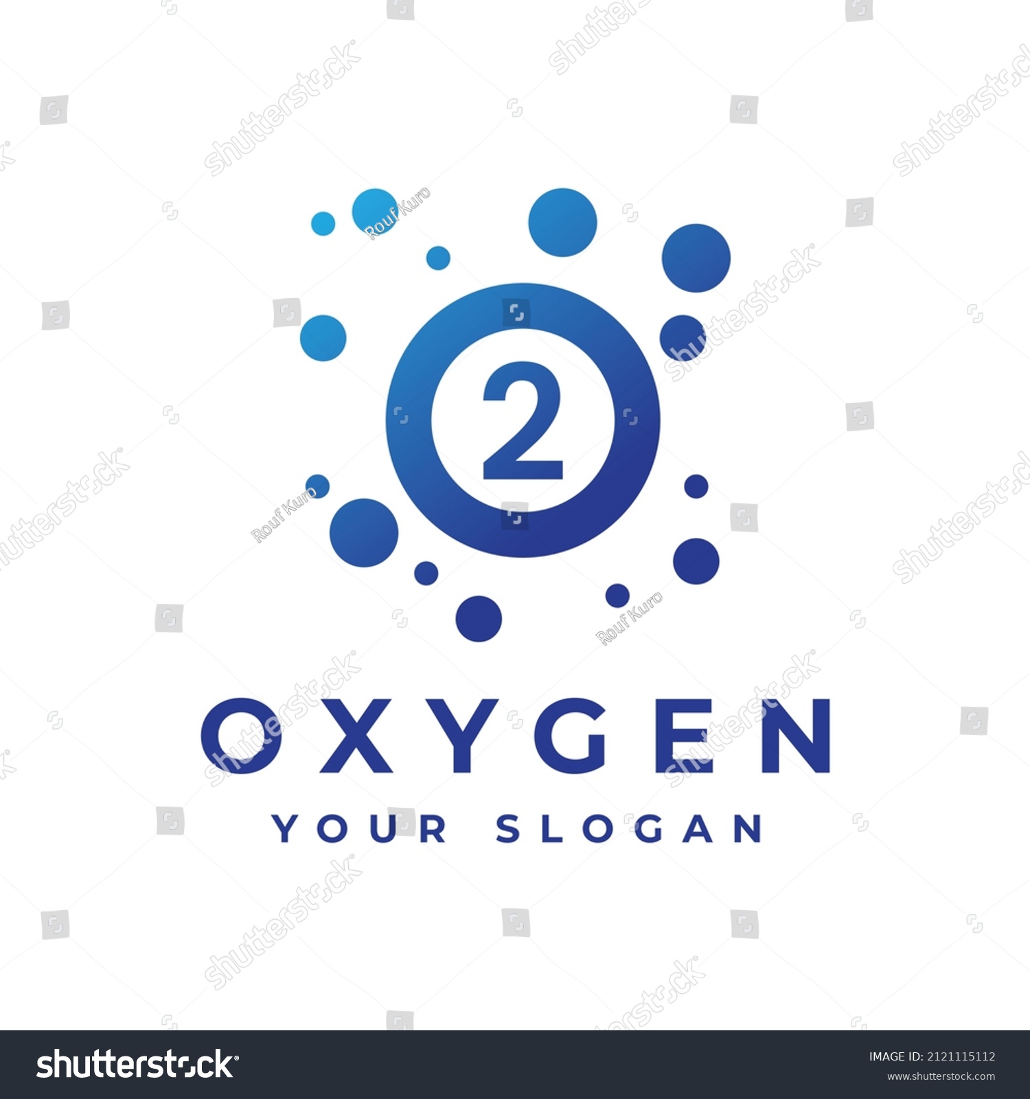 Modern Simple Oxygen Logo Design Stock Vector (Royalty Free) 2121115112