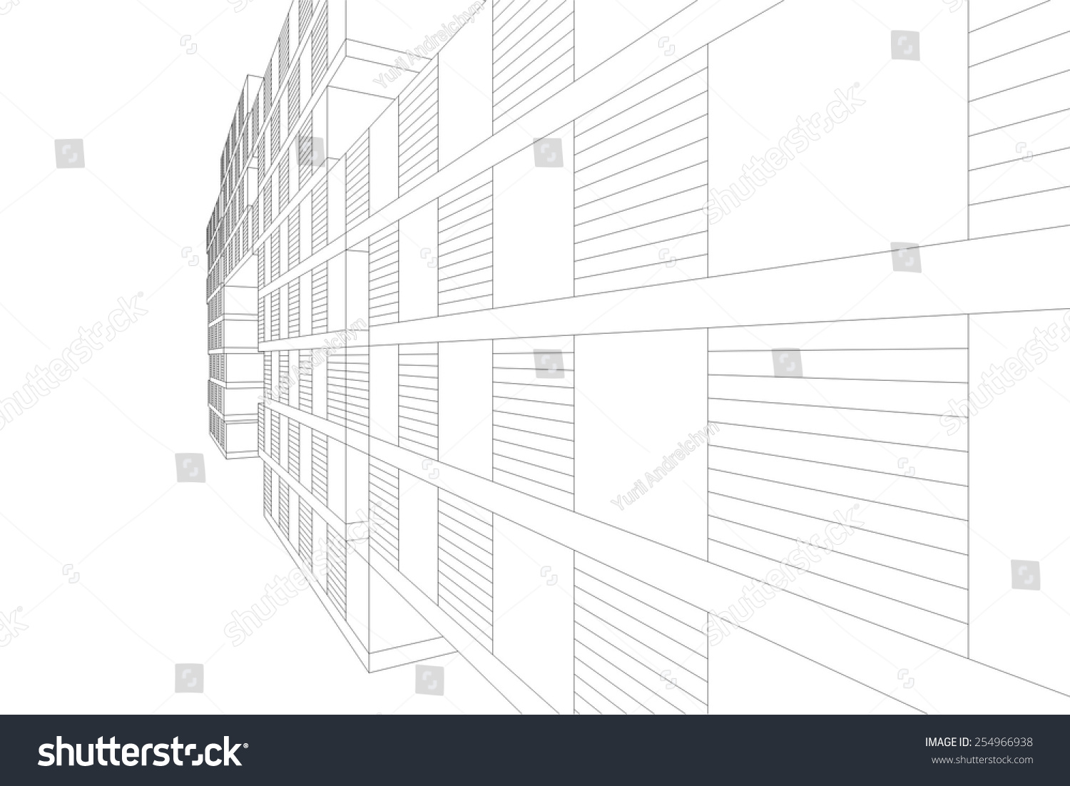 Modern Architectural Background Building Concept Sketch Stock Vector ...