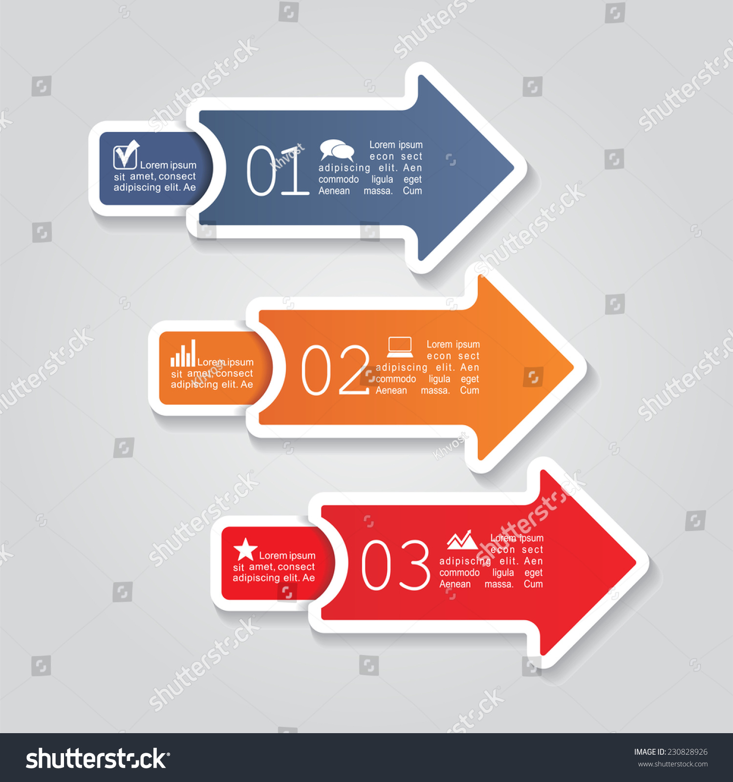 Modern Arrow Infographics Element Layout Vector: เวกเตอร์สต็อก (ปลอดค่า ...