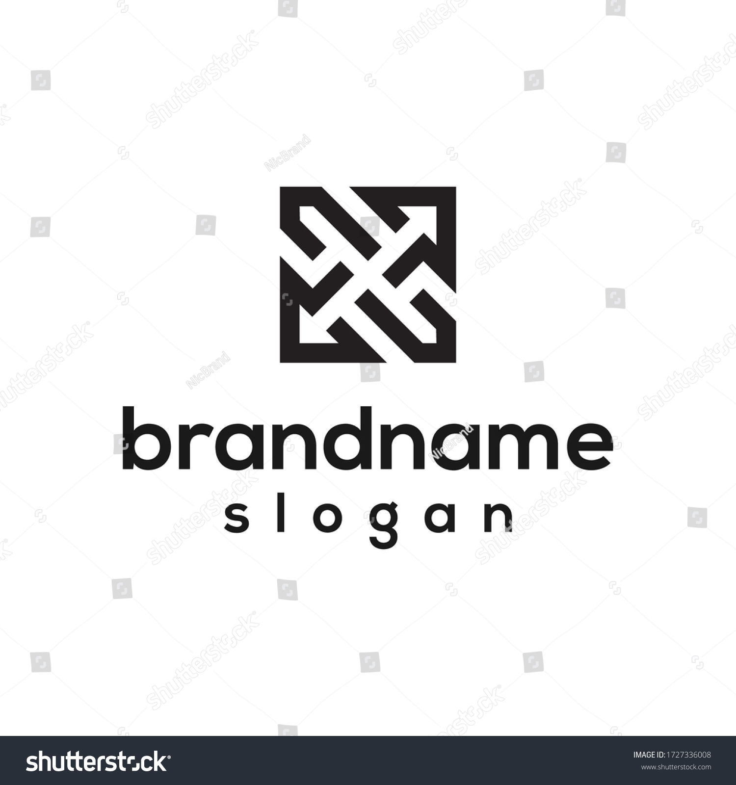 Modern Arrow Logo Design Vector Stock Vector (Royalty Free) 1727336008