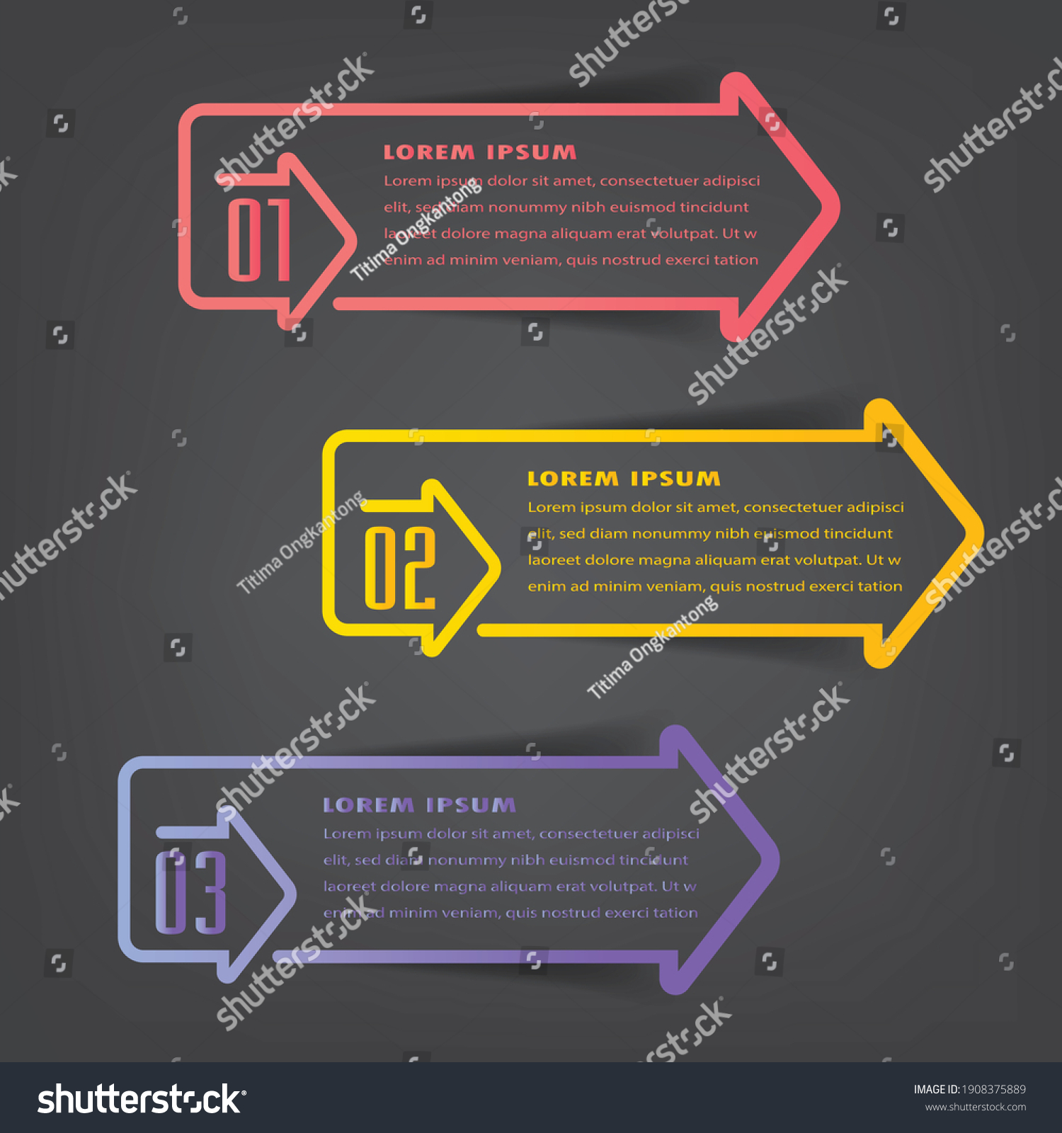 Modern Arrow Text Box Template Banner Stock Vector (Royalty Free ...