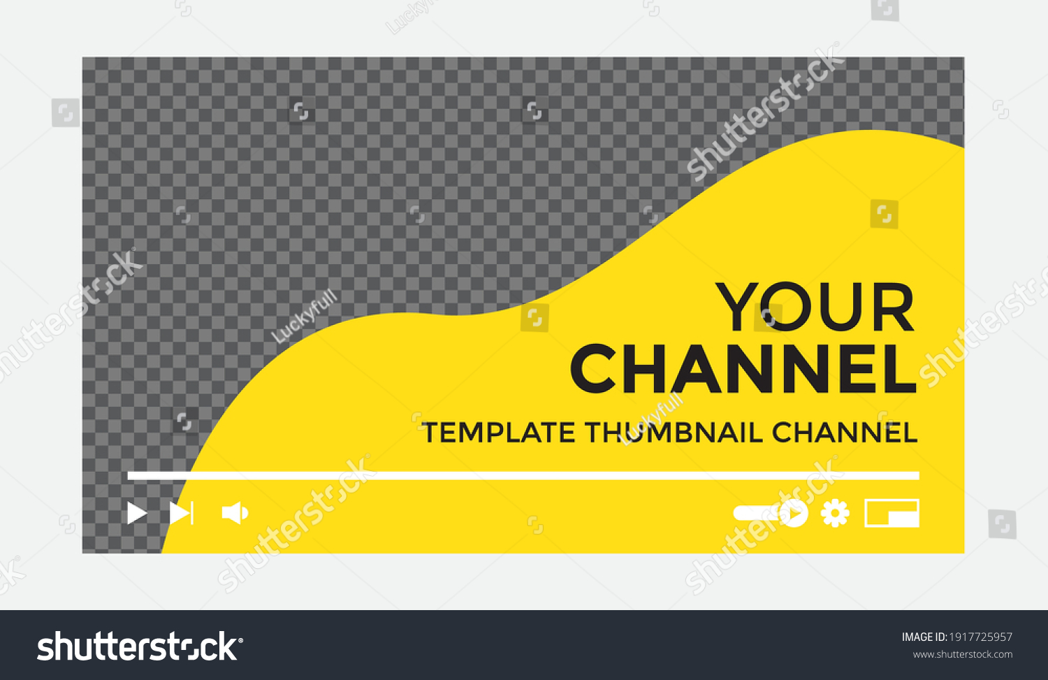 Modern Background Thumbnail Channel Template Vector Stock Vector ...