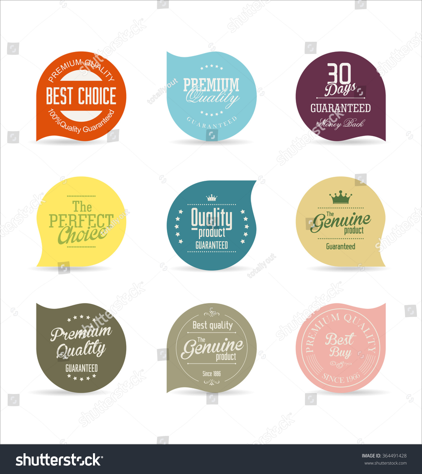 Modern Badges Collection Stock Vector (Royalty Free) 364491428 ...