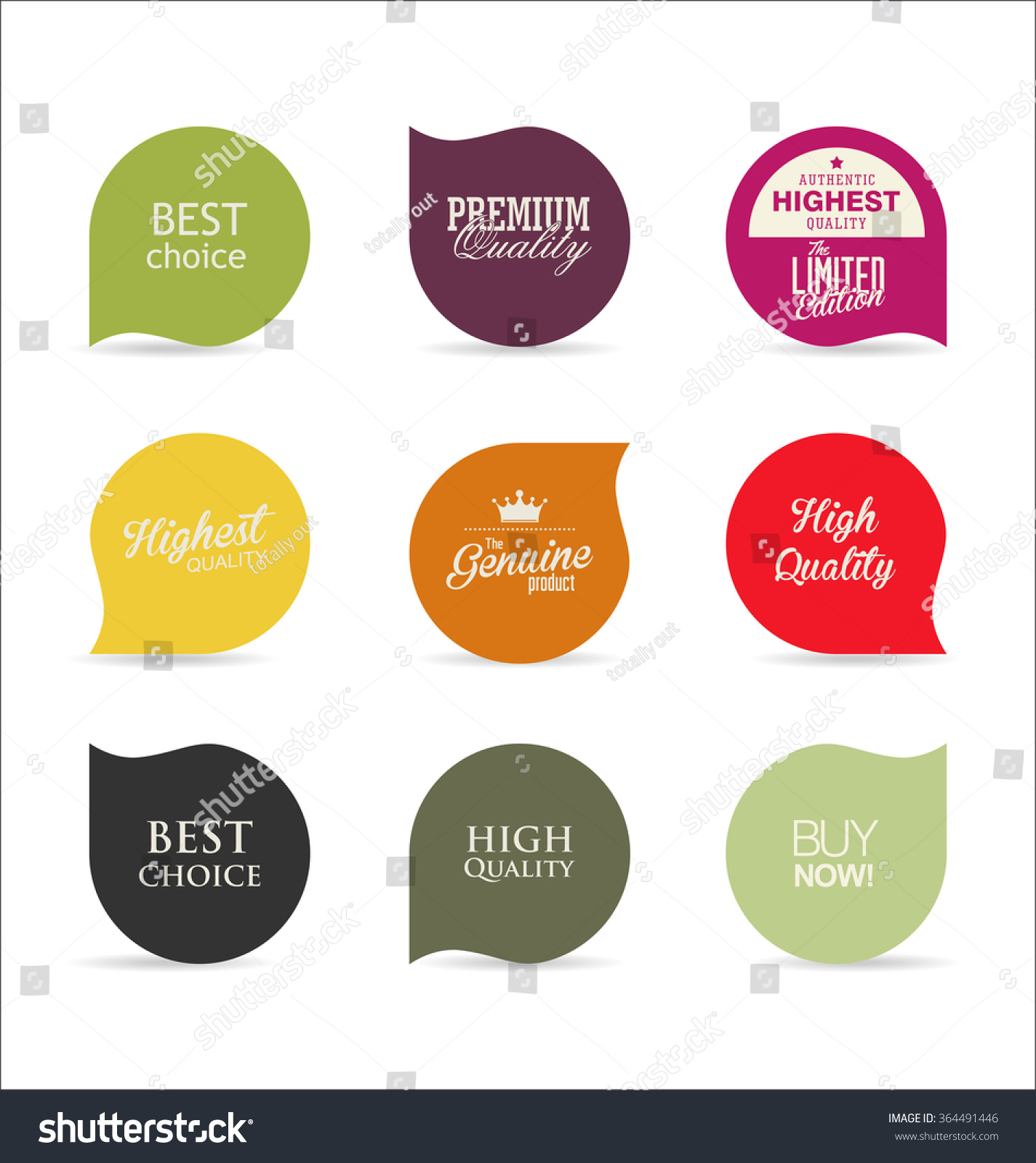 Modern Badges Collection Stock Vector (Royalty Free) 364491446