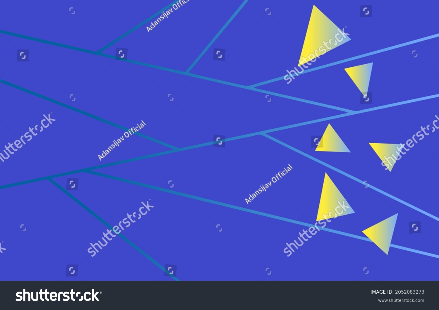 Modern Blue Gradient Abstract Vector Triangle Stock Vector (Royalty ...