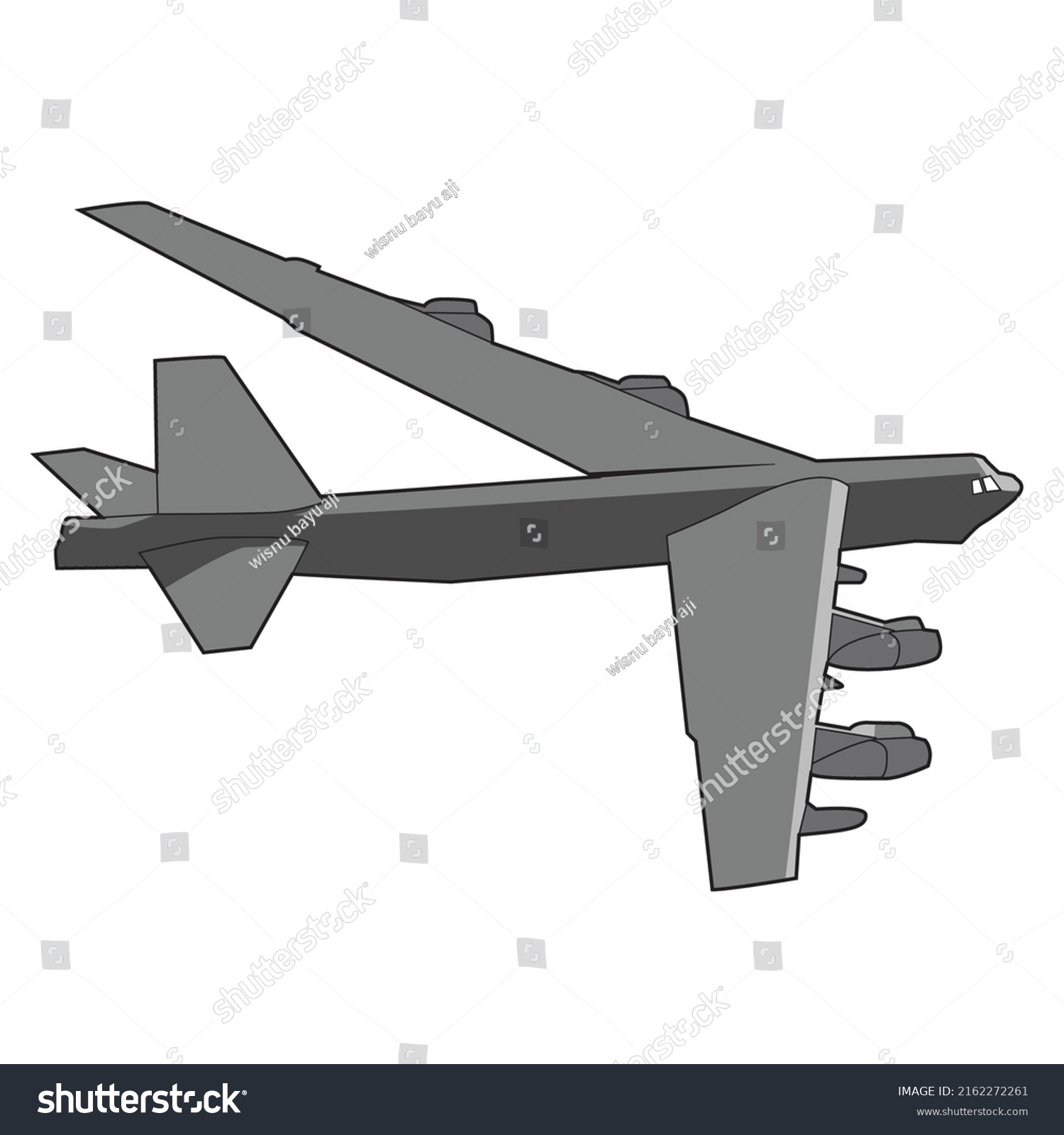 Modern Bomber Plane Illustration Vector Design Stock Vector (Royalty ...