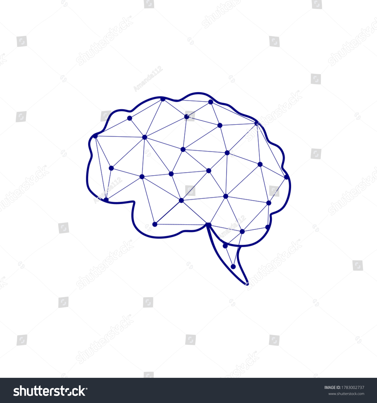 Modern Brain Link Connected Point Logo Stock Vector (Royalty Free ...