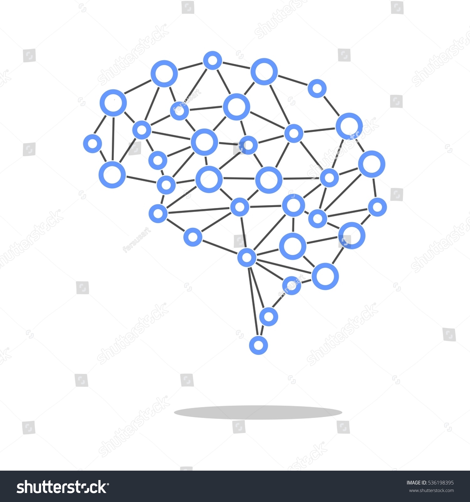 Modern Brain Linkage Connected Point Logo Stock Vector (Royalty Free ...