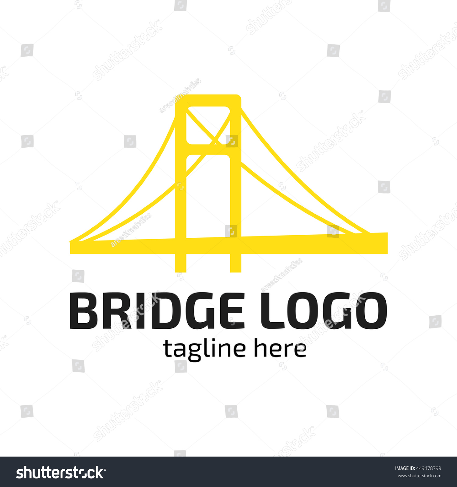 Modern Bridge Connection Logo Template Stock Vector (Royalty Free ...