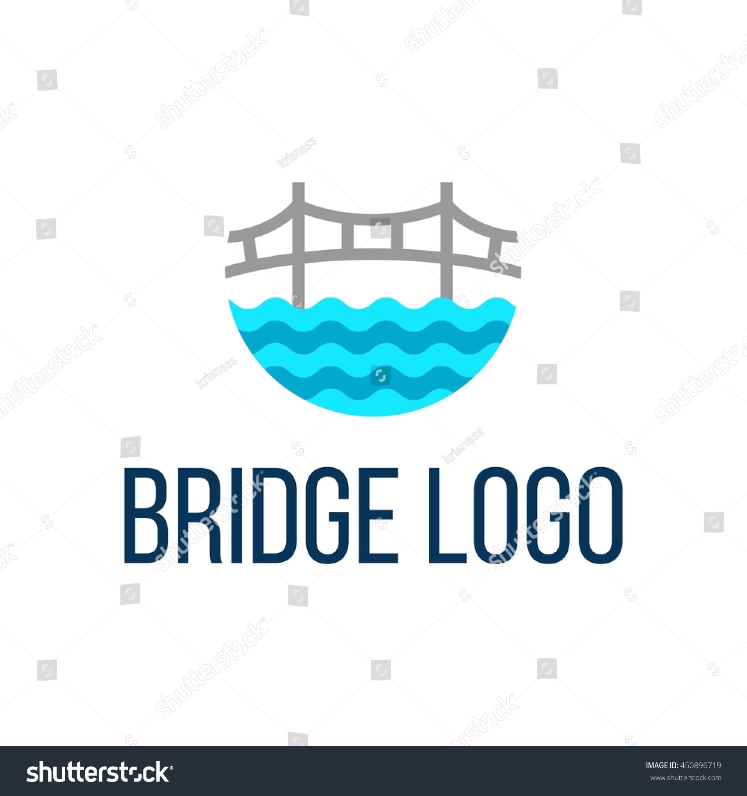 Modern Bridge Connection Logo Template Stock Vector (Royalty Free ...