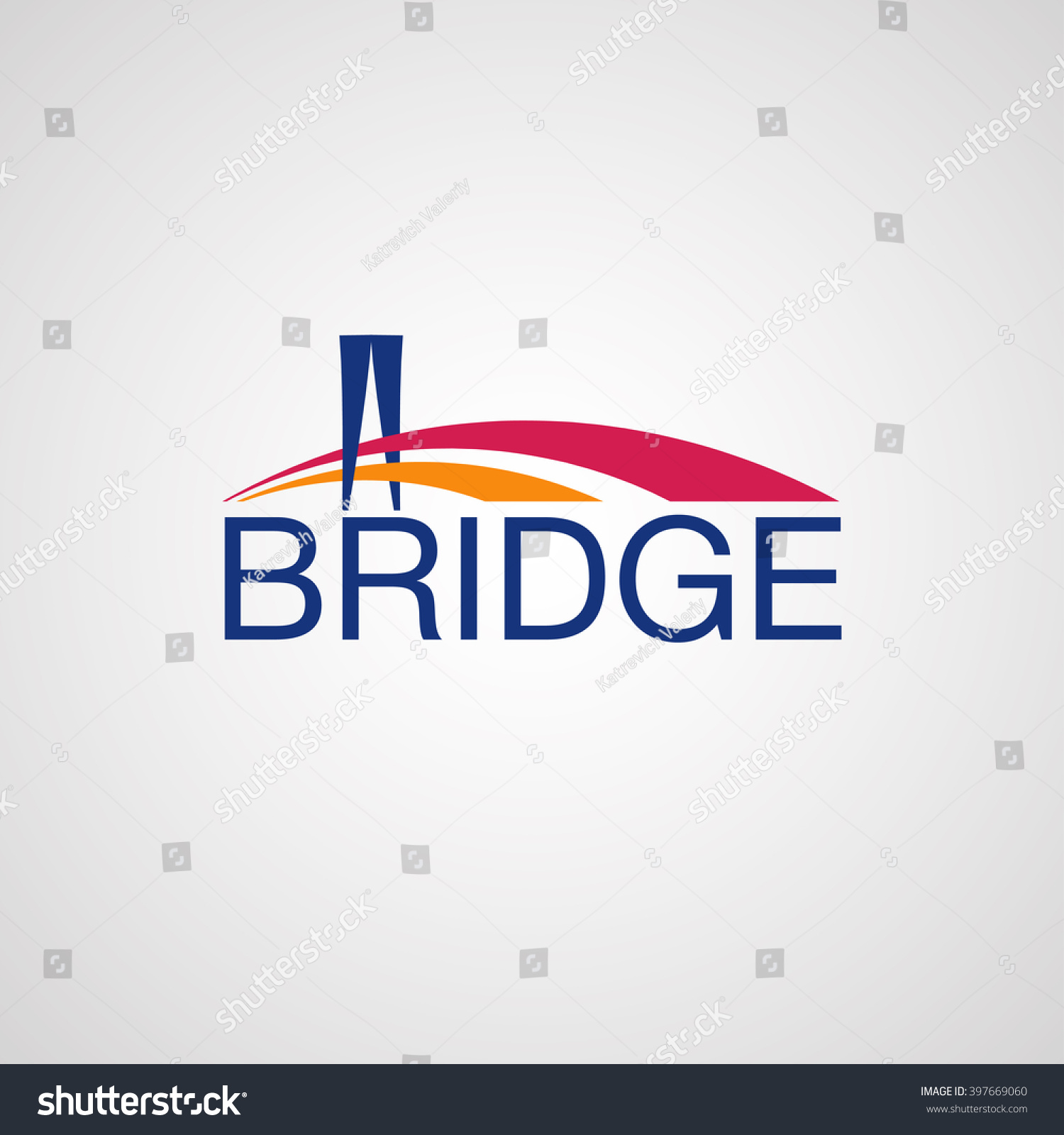 Modern Bridge Logo Design Element Stock Vector Illustration 397669060 ...