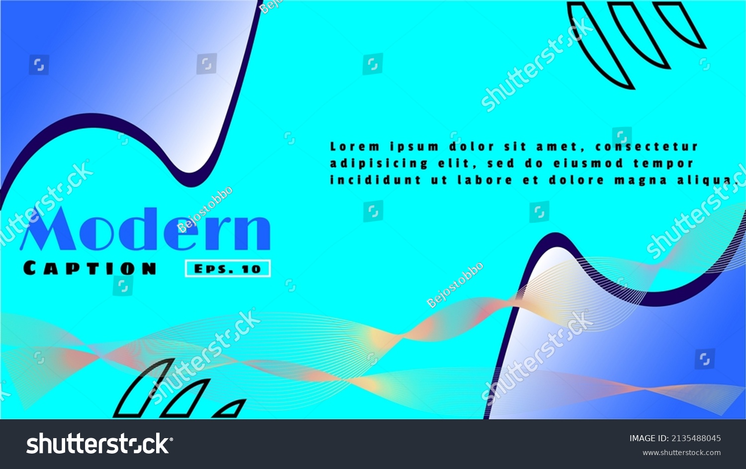 Modern Caption Template Presentation Many Other: เวกเตอร์สต็อก (ปลอดค่า ...
